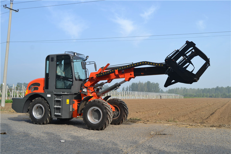 2ton 0.8m3 bucket telescopic boom wheel loader with max lifting height ...