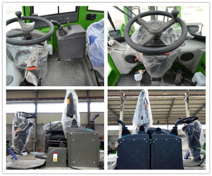 CE Approved Excavator Backhoe Loader 4WD Backhoe Wheel Loader Green Black